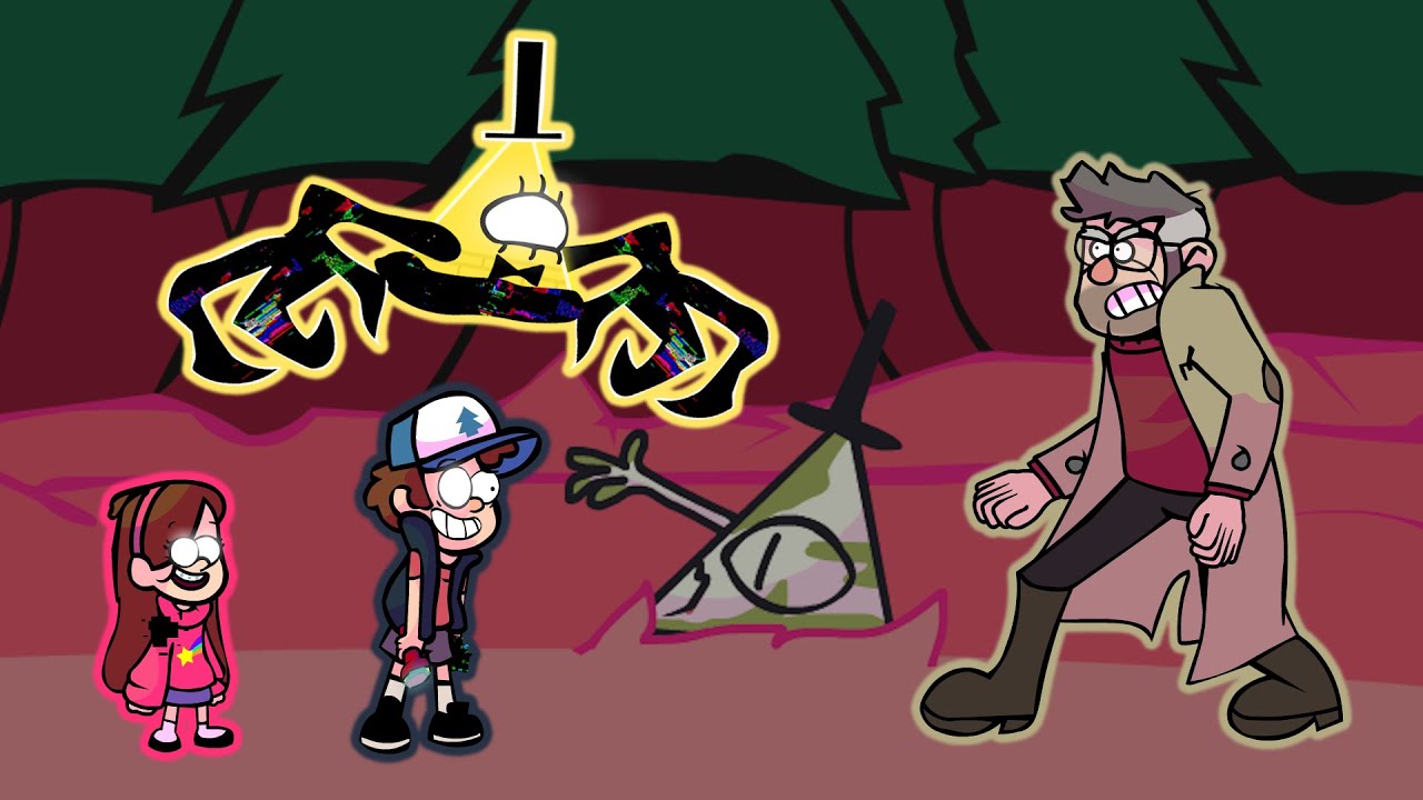 FNF Pibby Gravity Falls All Phases - FNF Glitched Legends - YouTube