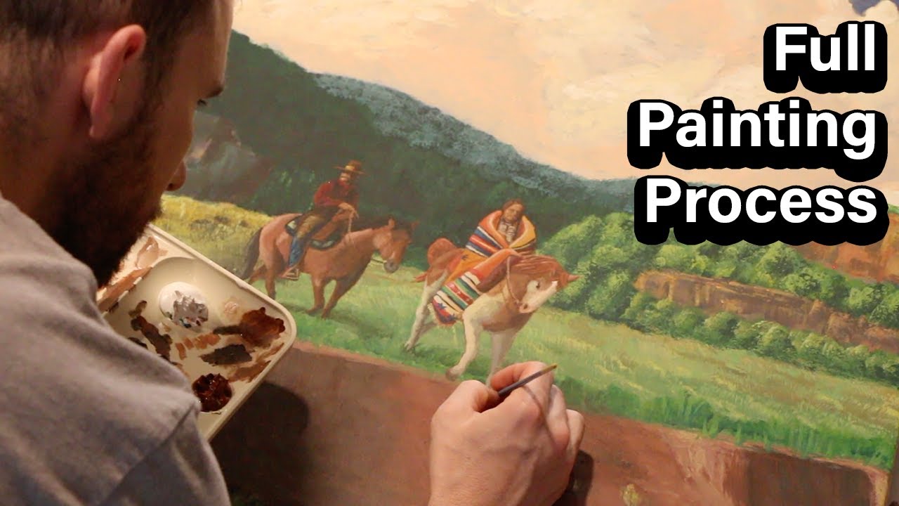 My painting process explained - My latest painting - YouTube