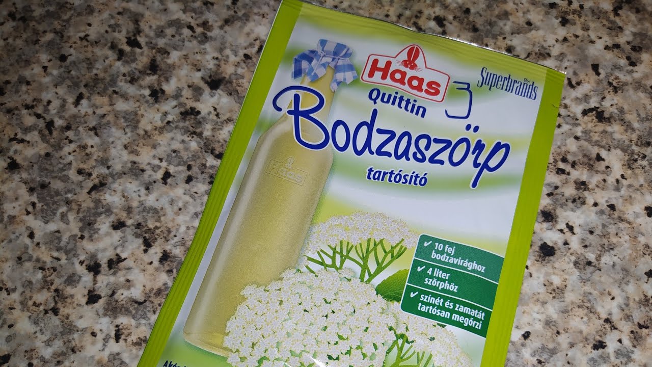 Bodzaszörp készítés egyszerűen Haas tartosító bodza szörp házi szörp ...