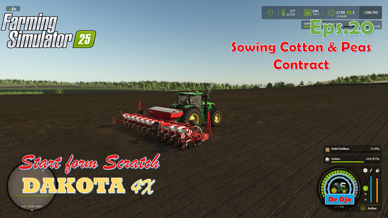 FS25 DAKOTA 4X || Farming Simulator 25 || Sowing Cotton & Peas Contract ...