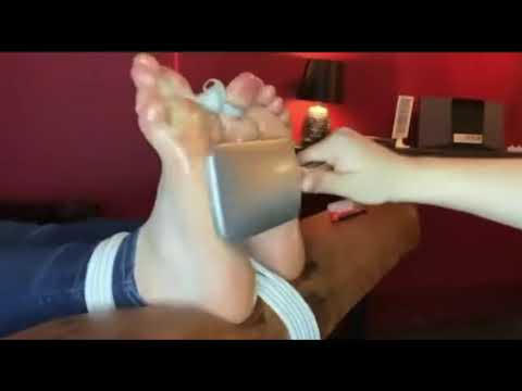 Boys FEET getting tickled!