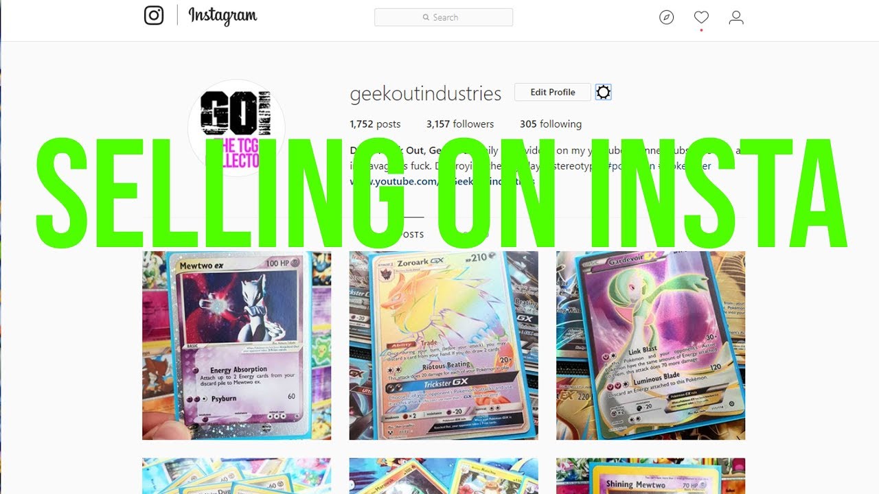 GOI: 3 tips for selling Pokemon cards on Instagram [daily tcg videos ...