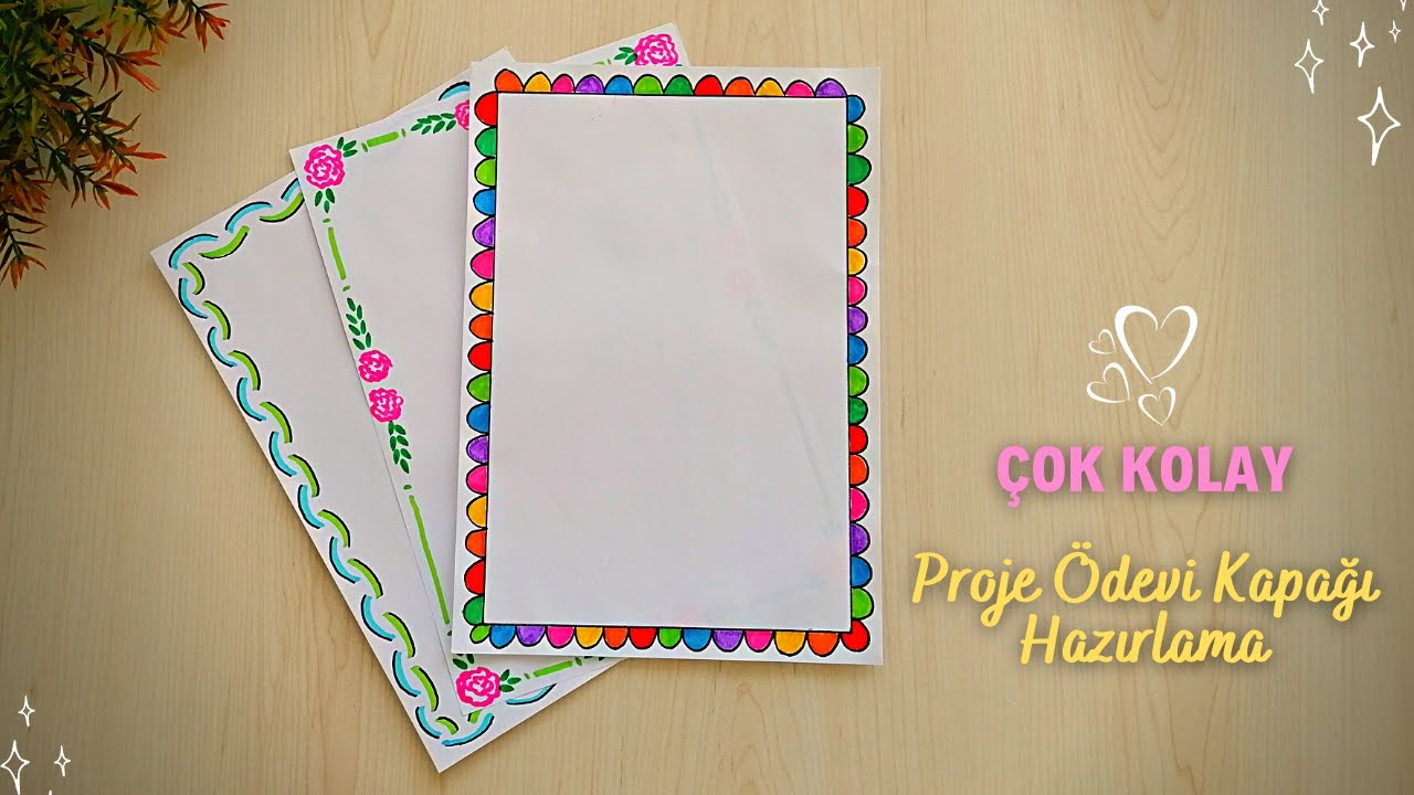 PROJE ÖDEVİ KAPAK YAPIMI 📒 PROJE ÖDEVİ KAPAĞI NASIL HAZIRLANIR🤩DÖNEM ...
