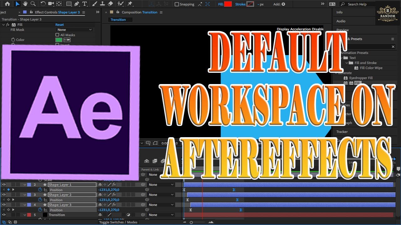 Default Workspace on AfterEffects | AfterEffects Ultimate Guide | 041 # ...