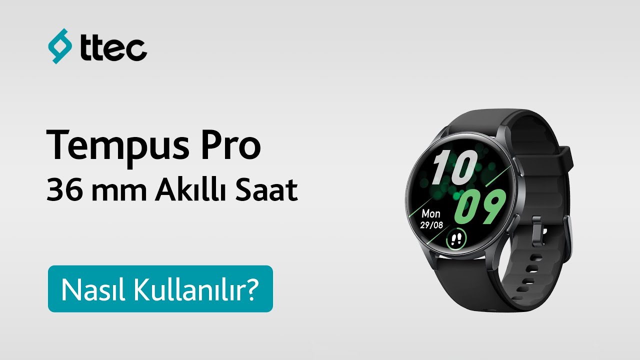 ttec Tempus Pro 36mm AMOLED Ekranlı Yuvarlak Alüminyum Kasa Akıllı Saat ...