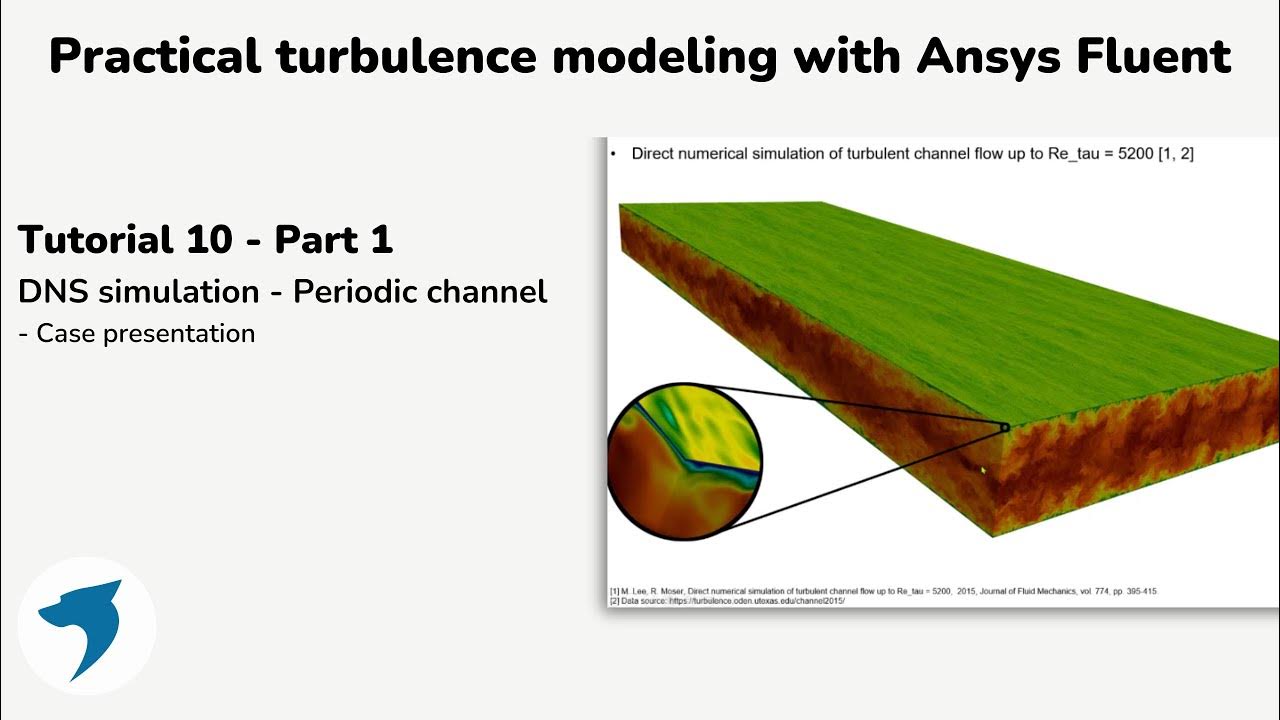 Turbulence modeling with Fluent - Tutorial 10.1 - DNS simulation - Periodic channel - YouTube