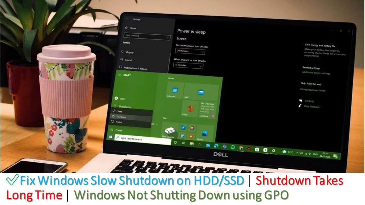 Fix Windows Slow Shutdown on HDD/SSD use GPO | Shutdown Takes Long Time ...