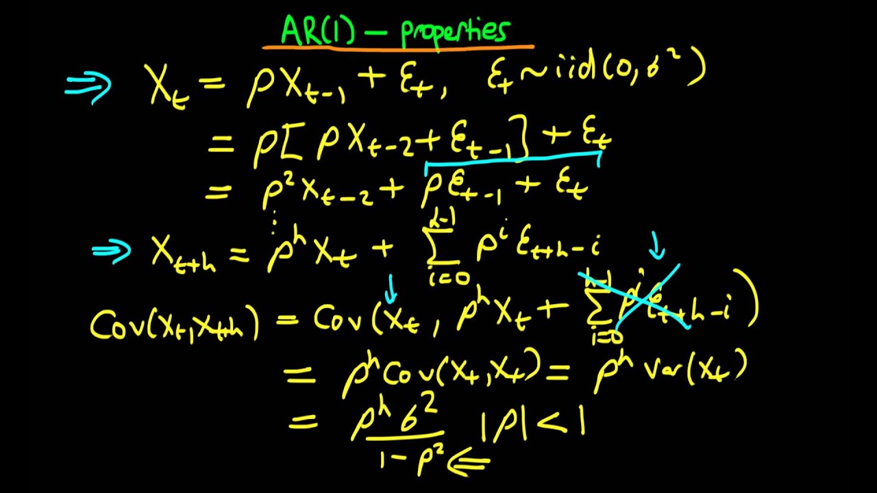 Autoregressive order 1 process - conditions for Stationary Covariance ...