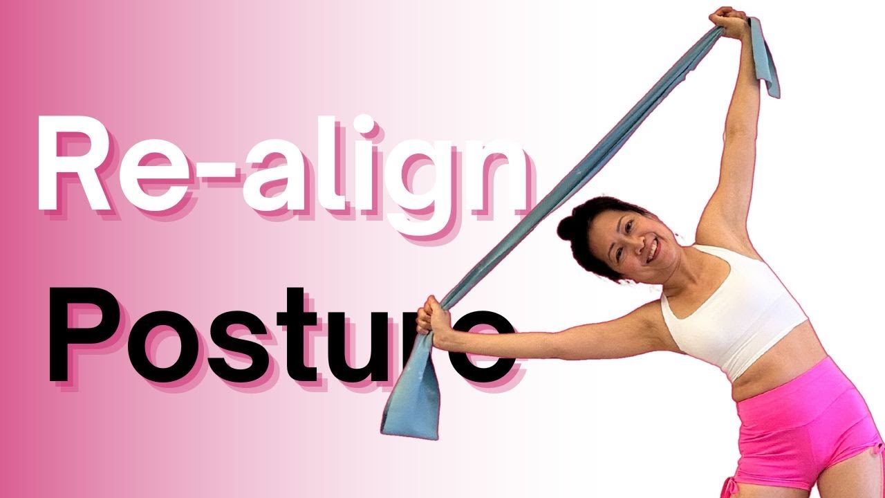 Re-Align Posture with 3 Theraband Exercises l Improve Posture with ...