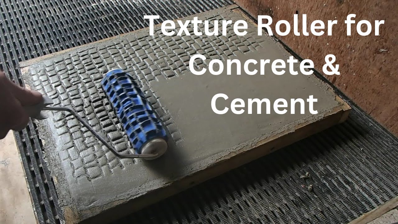 Making a cobble stone imprint - cement craft ideas - YouTube