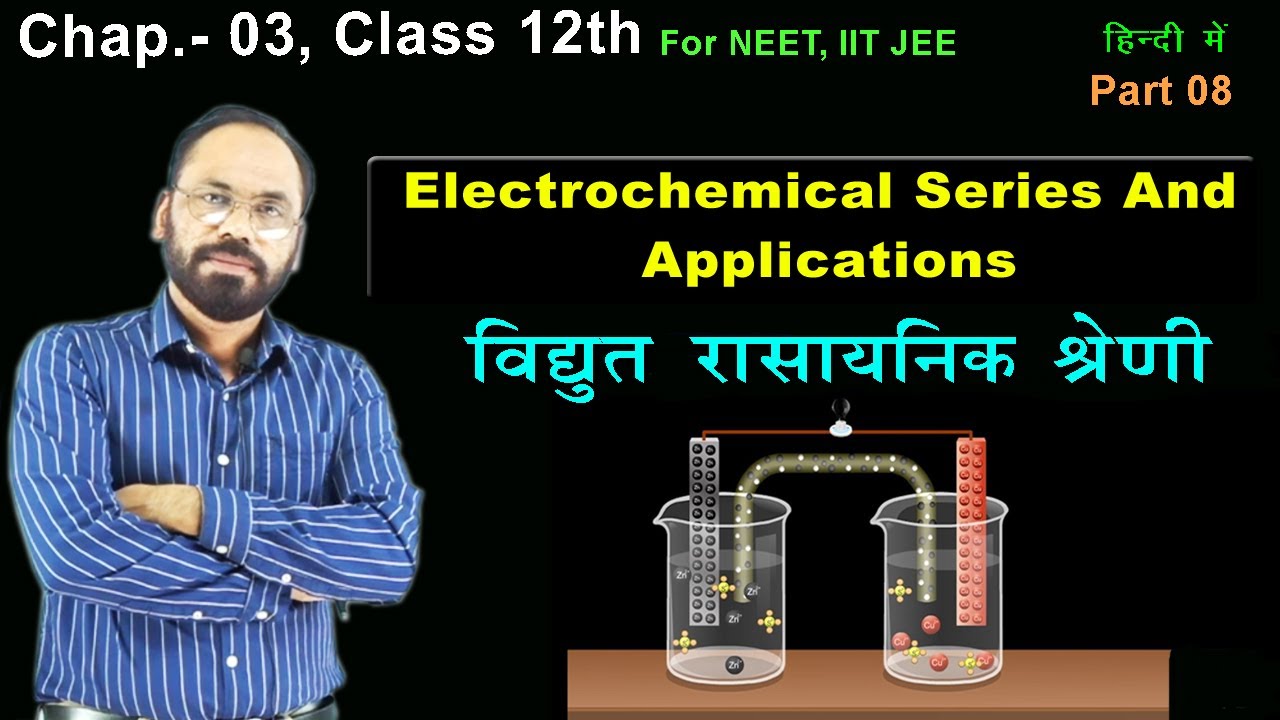 Lec 08 Electrochemical Series And Applications, 12th Chemistry - YouTube