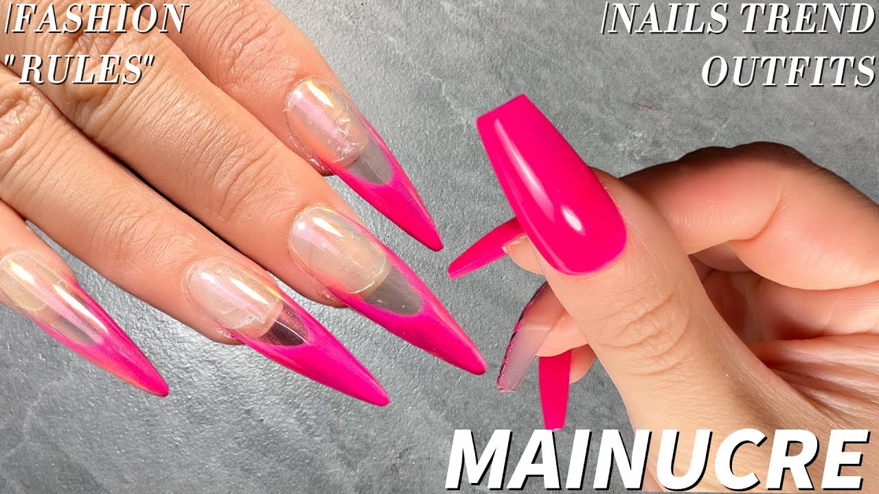 Pink color contrast bone nail art💅Satisfying Nails Design 💝 - YouTube