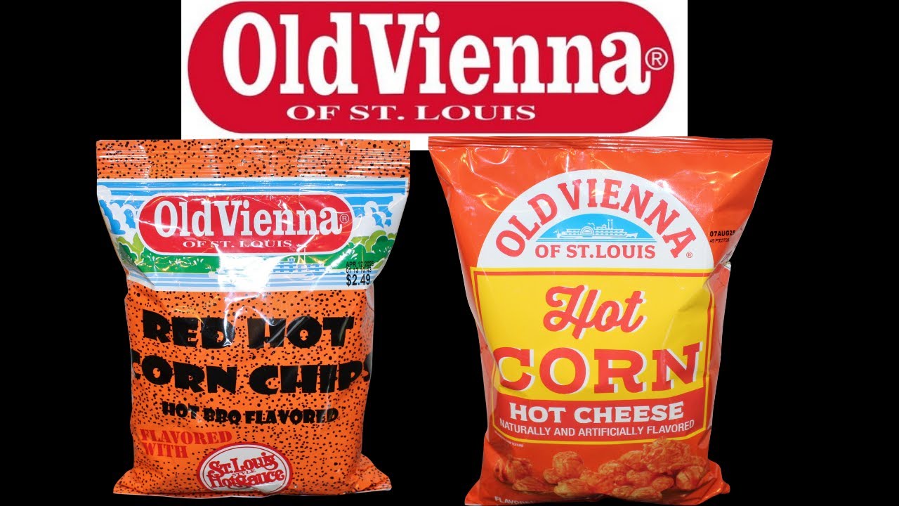 Old Vienna of St. Louis Red Hot Corn Chips Hot BBQ & Hot Corn Popcorn ...