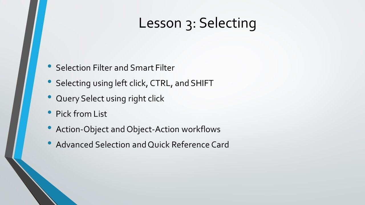 Creo Parametric - Absolute Beginners Lesson 3 Tutorial - Selecting ...