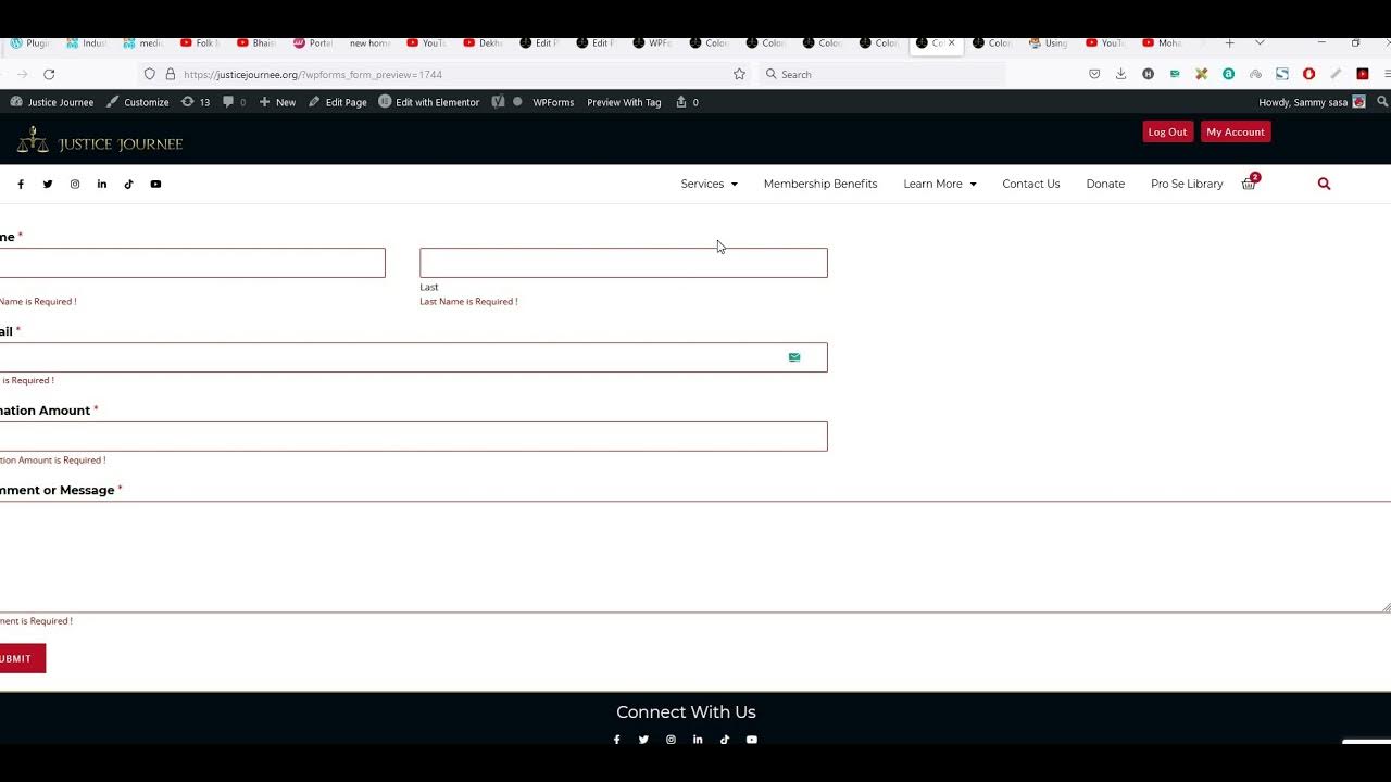 Validation on all form fields & Zip Code Validation - YouTube