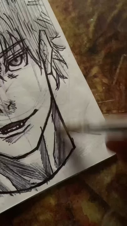 Gojo pen sketch🗿 | #anime #art #jjk #jujutsukaisen #gojo #shorts - YouTube