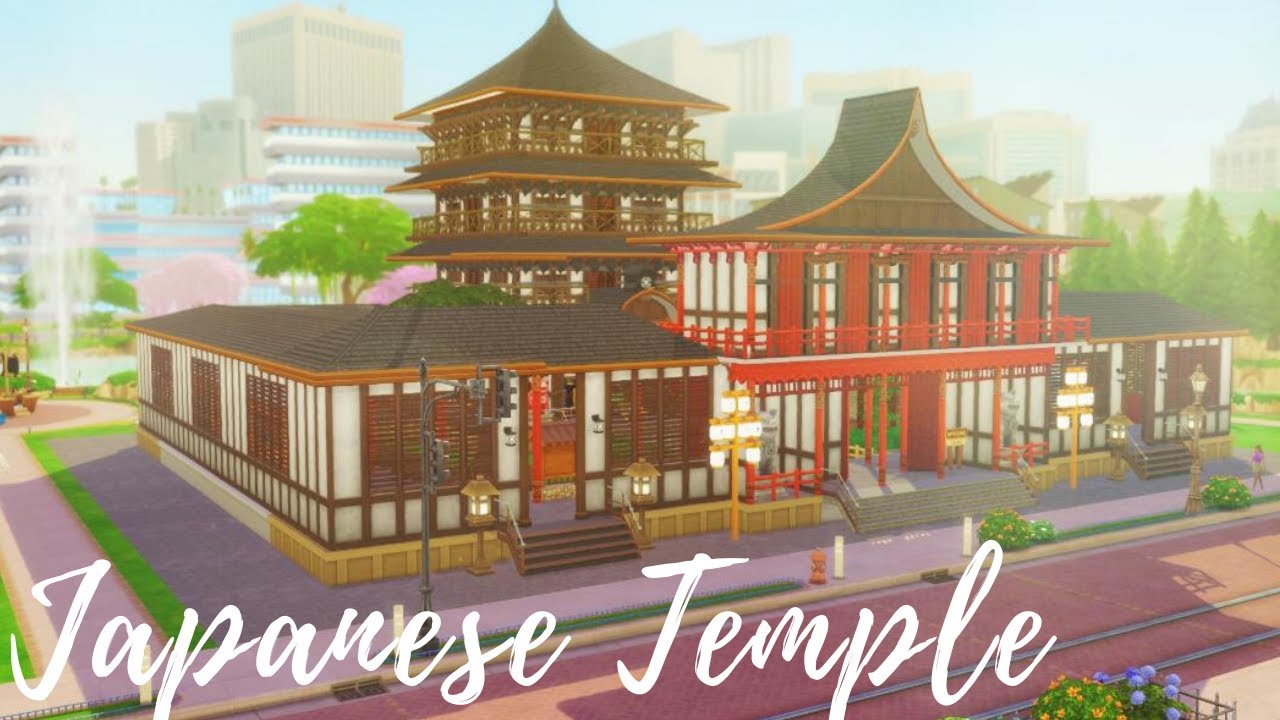 🌸 JAPANESE TEMPLE 🌸 | BUILDING NEWCREST | The Sims 4 - Speed Build (NO ...