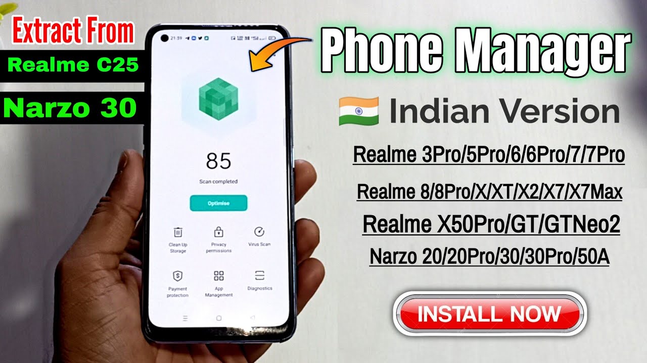 Realme Phone Manager App With Clean up & Antivirus Indian Version ...