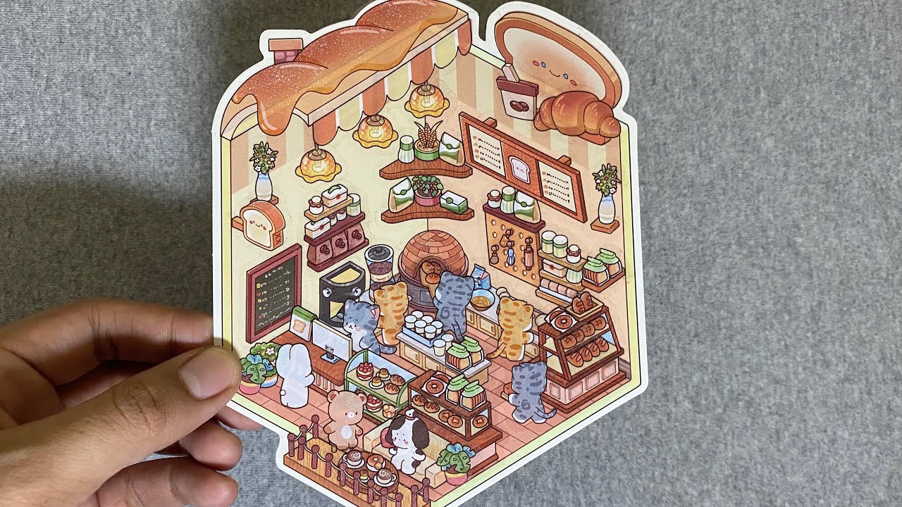 (ASMR) Making Cute 3D Bakery🥐🍞 Stickers - YouTube