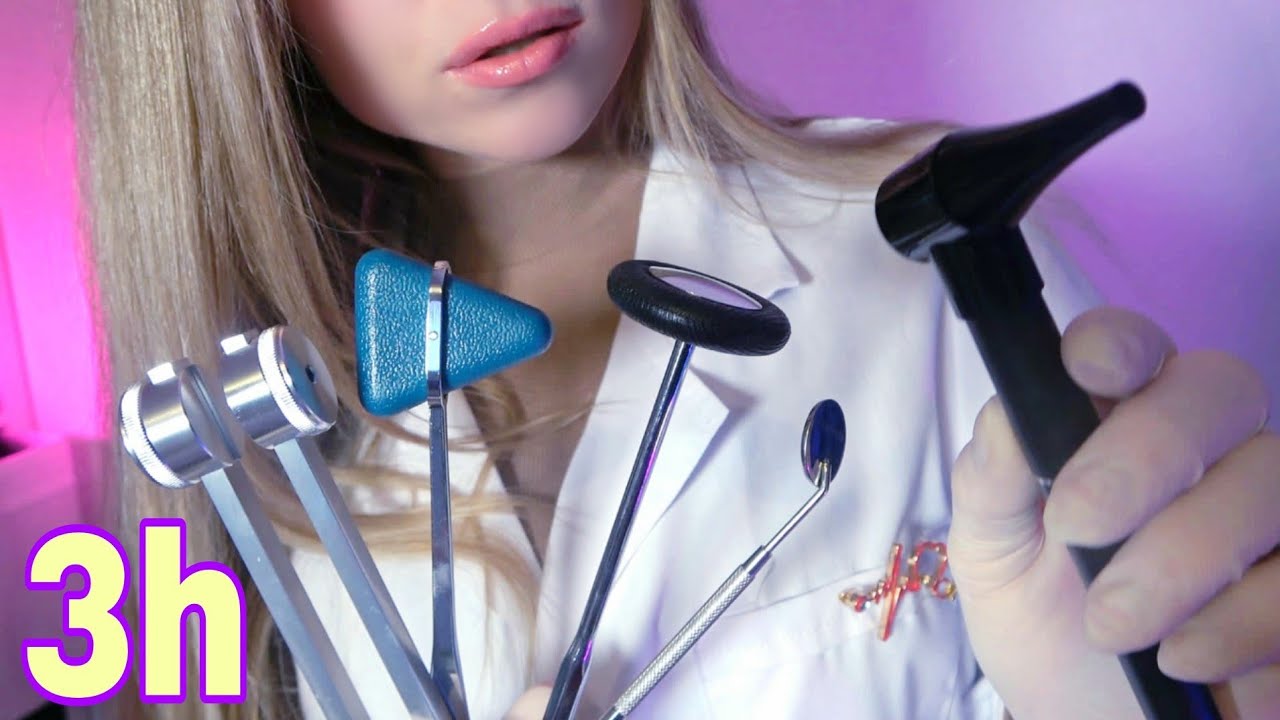 ASMR Medical Full Body Check Up 3 Hours of Ear Exam, Cranial Nerve Exam ...
