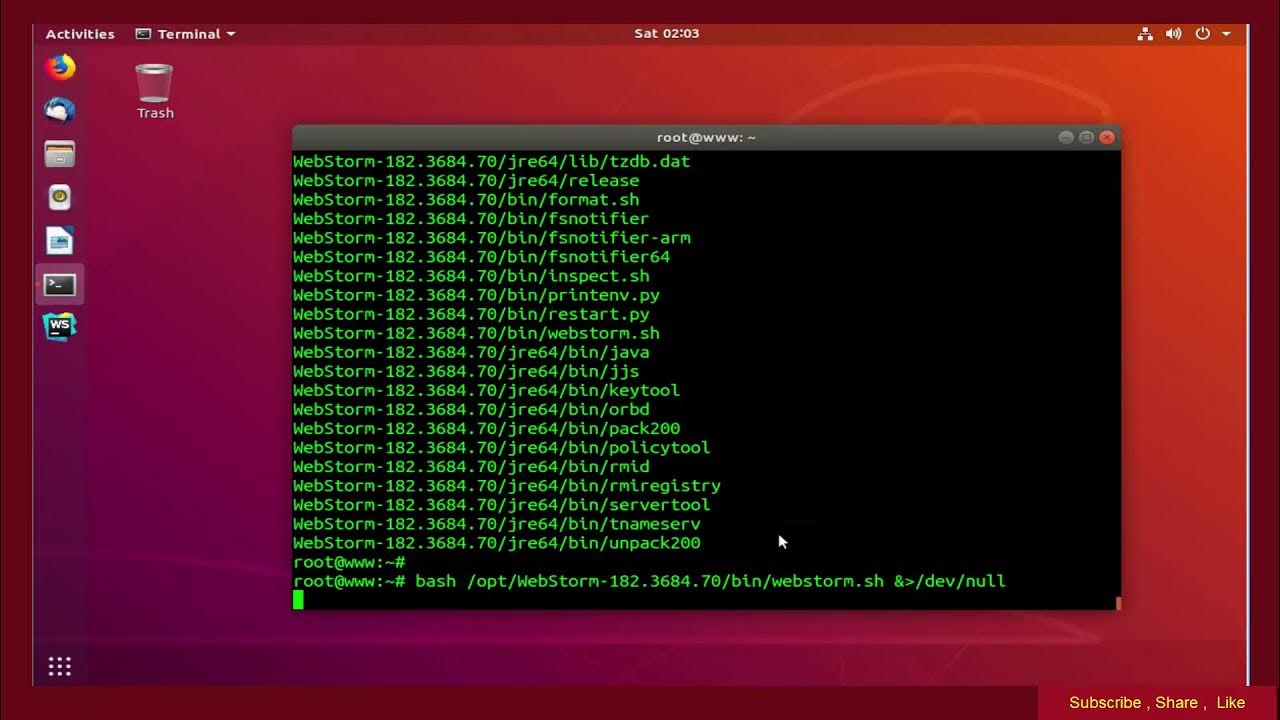 How To install Webstorm On Ubuntu 18.04 LTS - YouTube