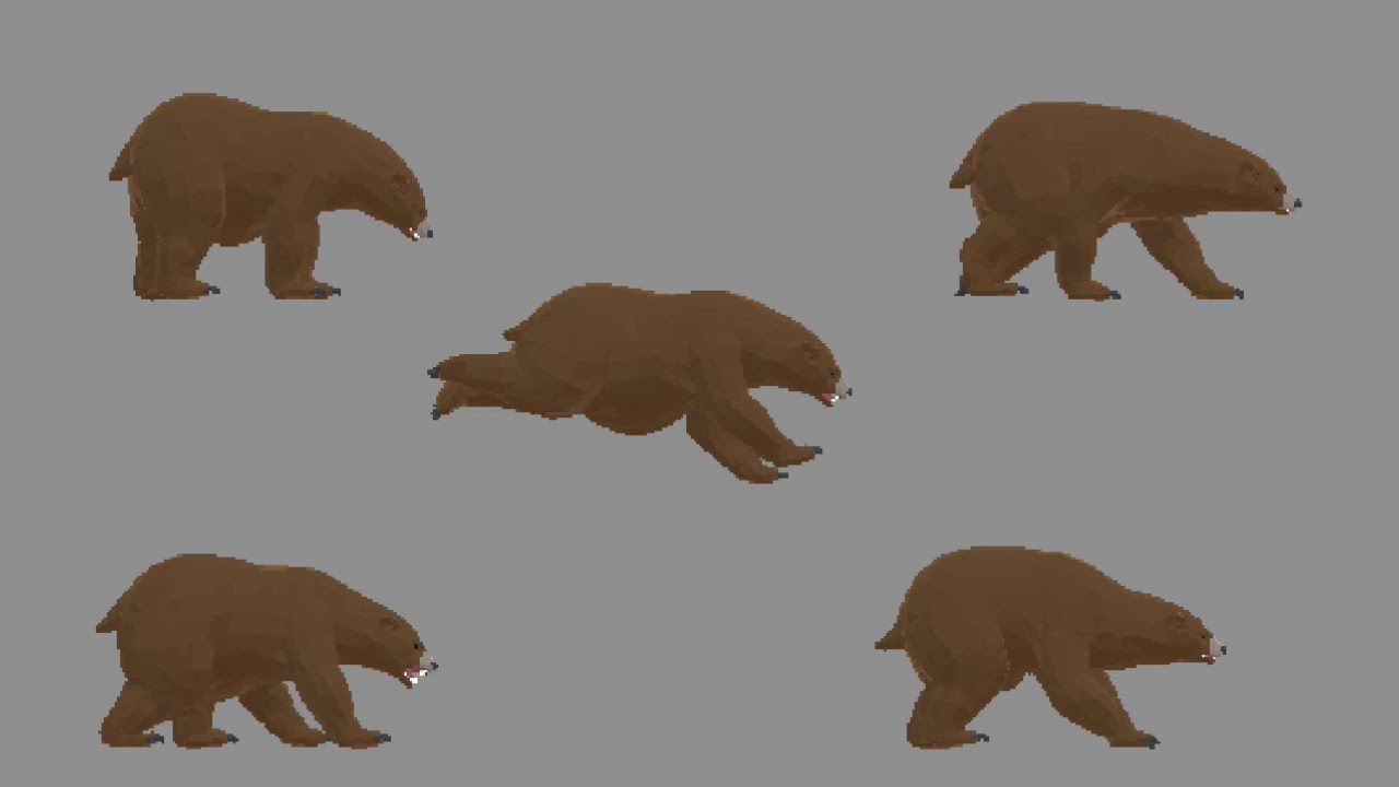 Pixel Art Animated Bear Preview - YouTube