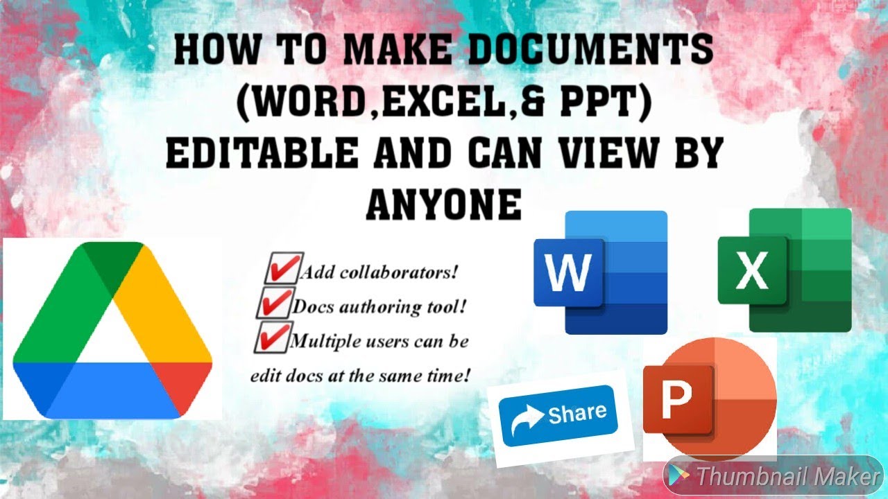 HOW TO MAKE DOCUMENTS (WORD,EXCEL & PPT) EDITABLE AND CAN VIEW BY ...