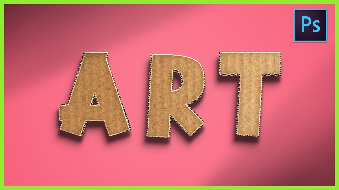 [ Photoshop Tutorial ] CARDBOARD Text Effect in Photoshop CC 2021 - YouTube