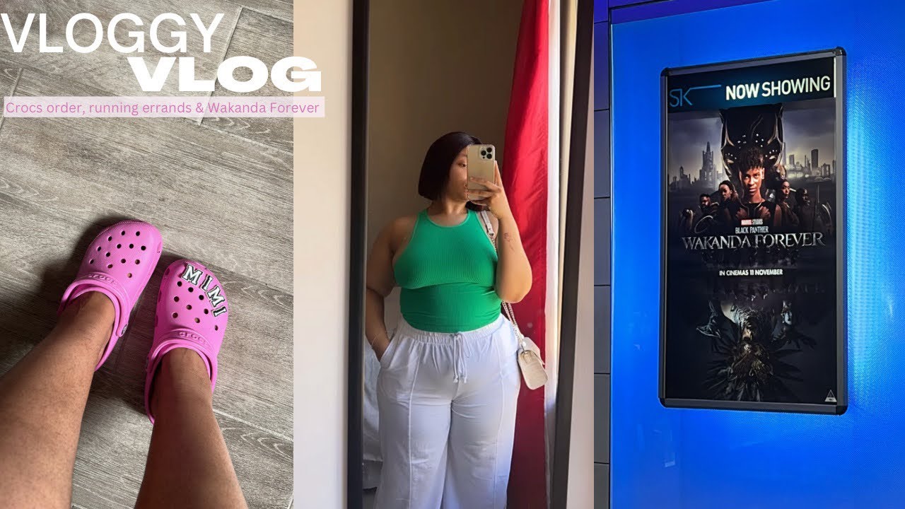 VLOG || WAKANDA FOREVER, UNBOXING CROCS ORDER AND RUNNING ERRANDS ...