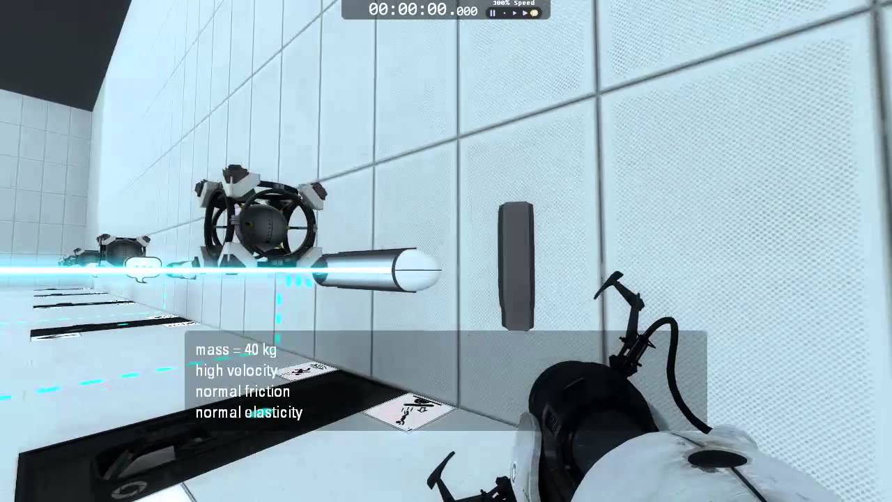 Conservation of Momentum Using New Portal 2 Educational Objects - YouTube