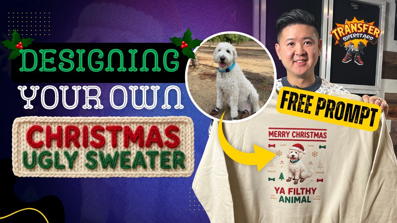 How to Make a Custom Ugly Christmas Sweater with Simple Prompt - YouTube
