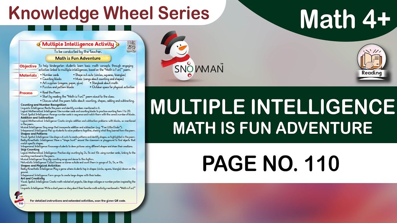 Math 4+ | Knowledge Wheel Series | Page No 110 | Multiple Intelligence ...