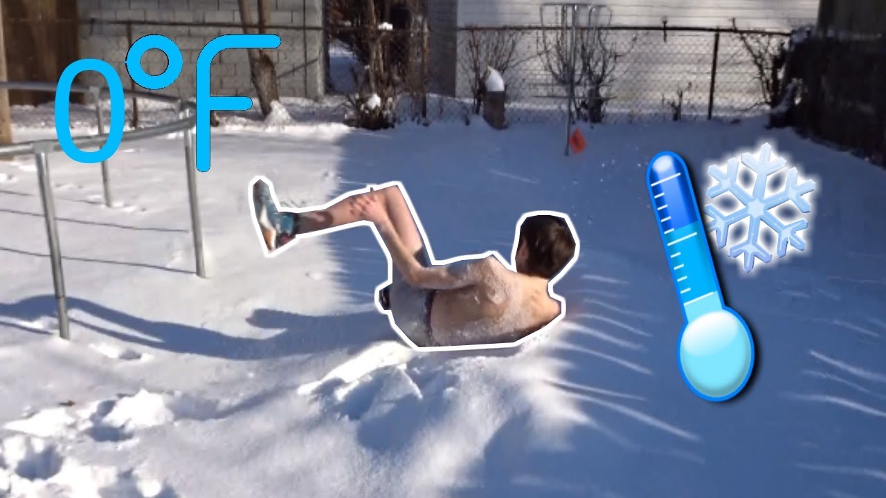 I JUMPED INTO A HUGE PILE OF SNOW! *in my boxers* - YouTube