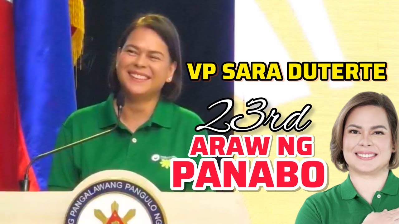 VP SARA DUTERTE NAKI-ISA SA SELEBRASYON NG 23RD ARAW NG PANABO! - YouTube