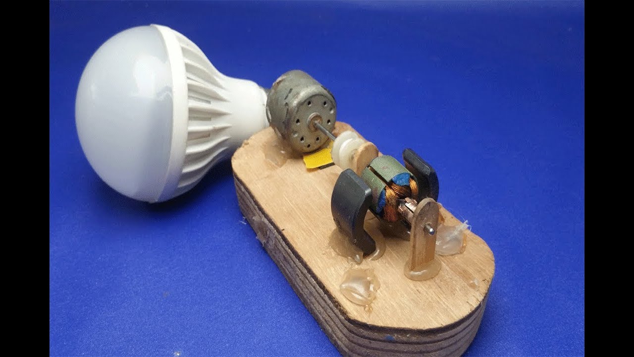 free energy self running machine generator light bulb 12V Using DC ...