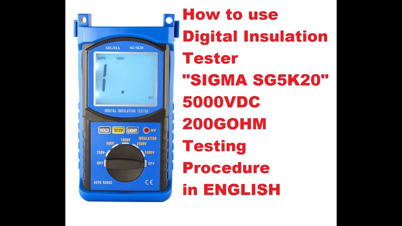 How to use Digital Insulation Tester "SIGMA SG 5K20" 5000VDC 200GOhm ...