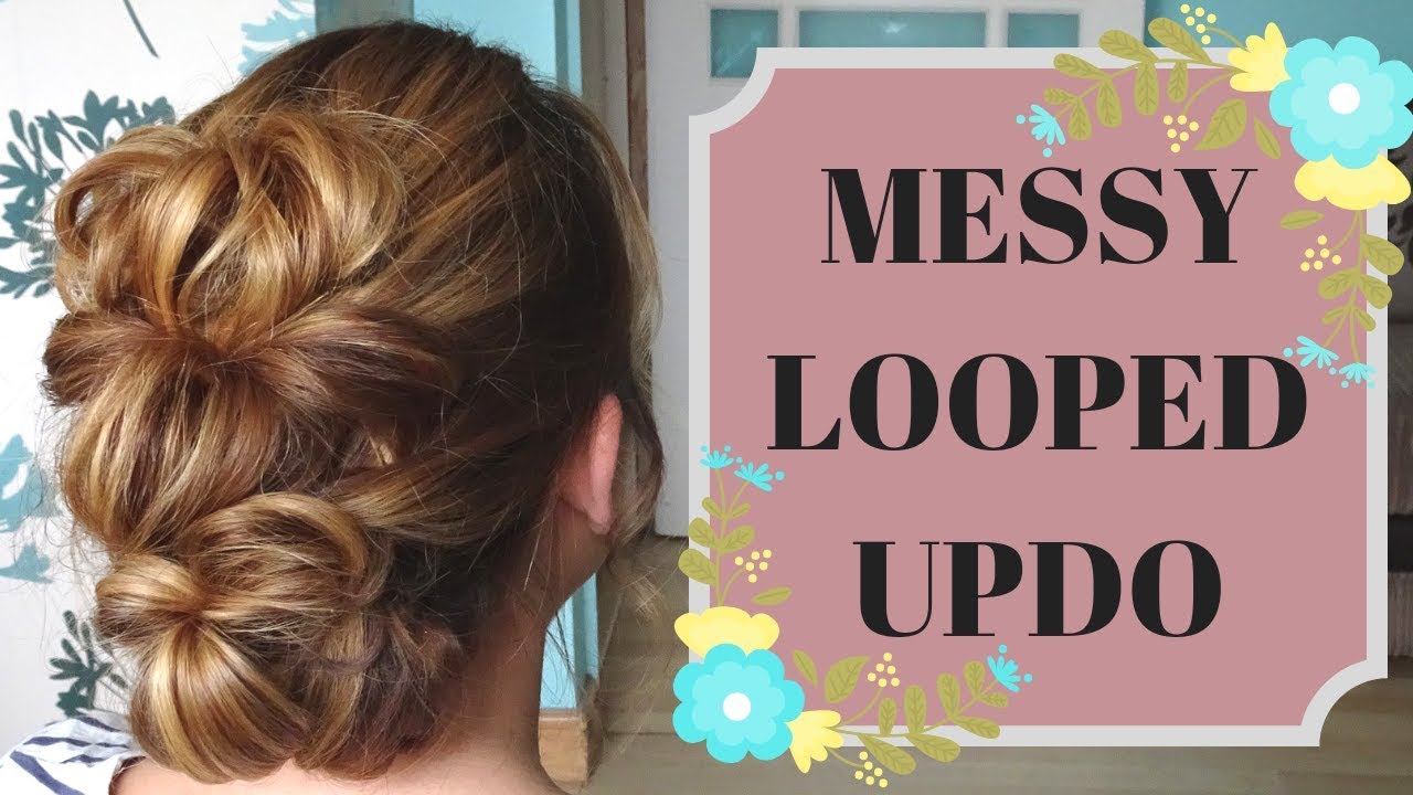 messy looped updo tutorial - wedding prom brides - YouTube