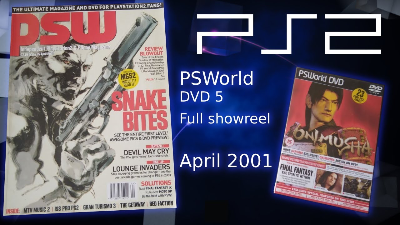 PSWorld (PSW) DVD Vol 5 - April 2001 - Full showreel PS2 Nostalgia ...