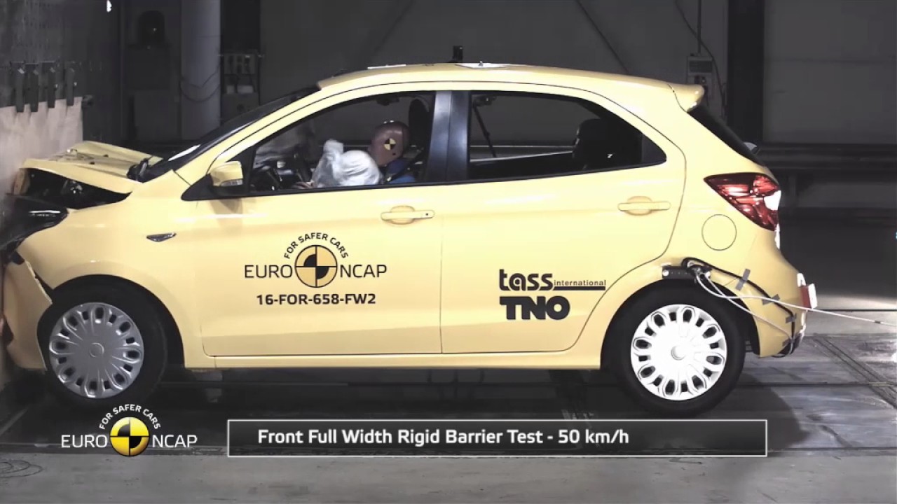 La Ford Ka Plus obtient trois étoiles aux crash-tests Euro NCAP - YouTube