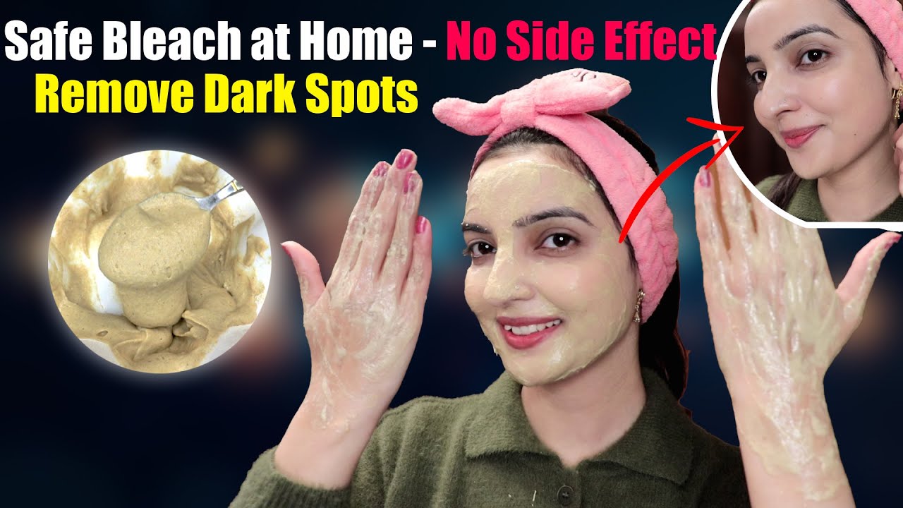 Homemade Skin Bleach to Remove Dark Spots Instant Skin Polish - YouTube