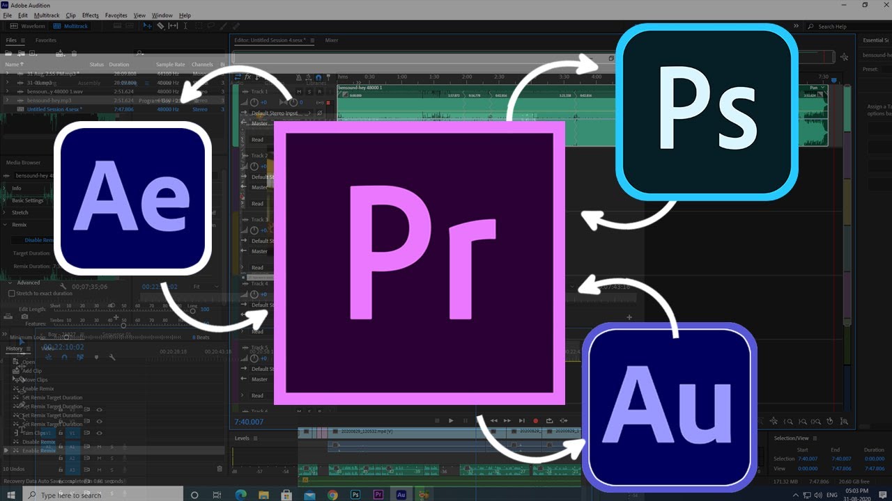 Adobe Premiere Pro and Adobe Photoshop and After Effects and Adobe ...