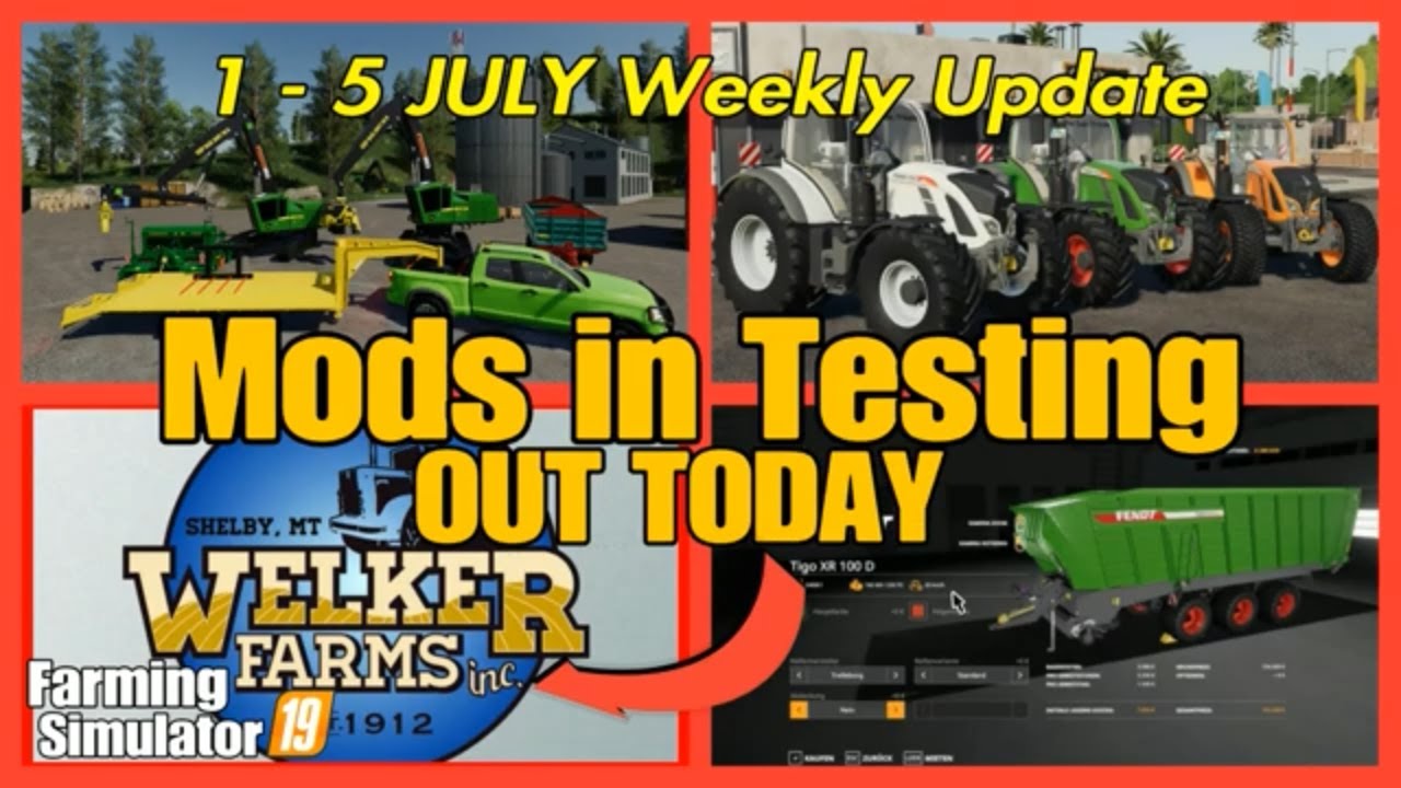 fs19 Mods in Testing list Weekly update fs19 mods farming simulator # ...