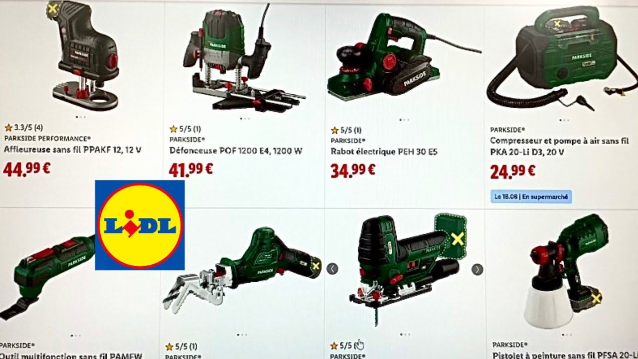 LIDL catalogue parkside DIY Tools Bricolage Jardinage Arrivage Aout ...