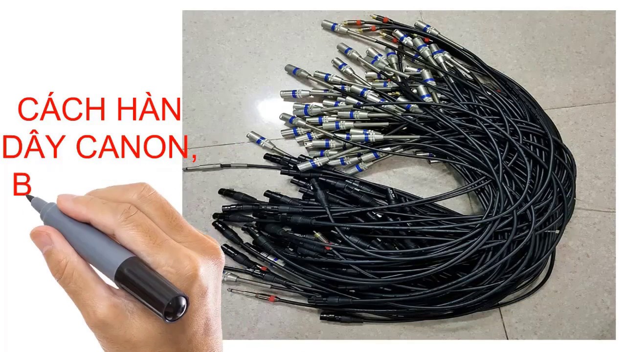 Biển nhạc Sài Gòn giới thiệu Cách hàn dây jack canon đực, cái, bông sen ...