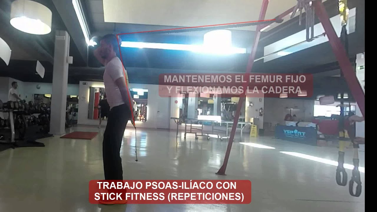 Ejercico con stick-fitness de Psoas-ilíaco - YouTube
