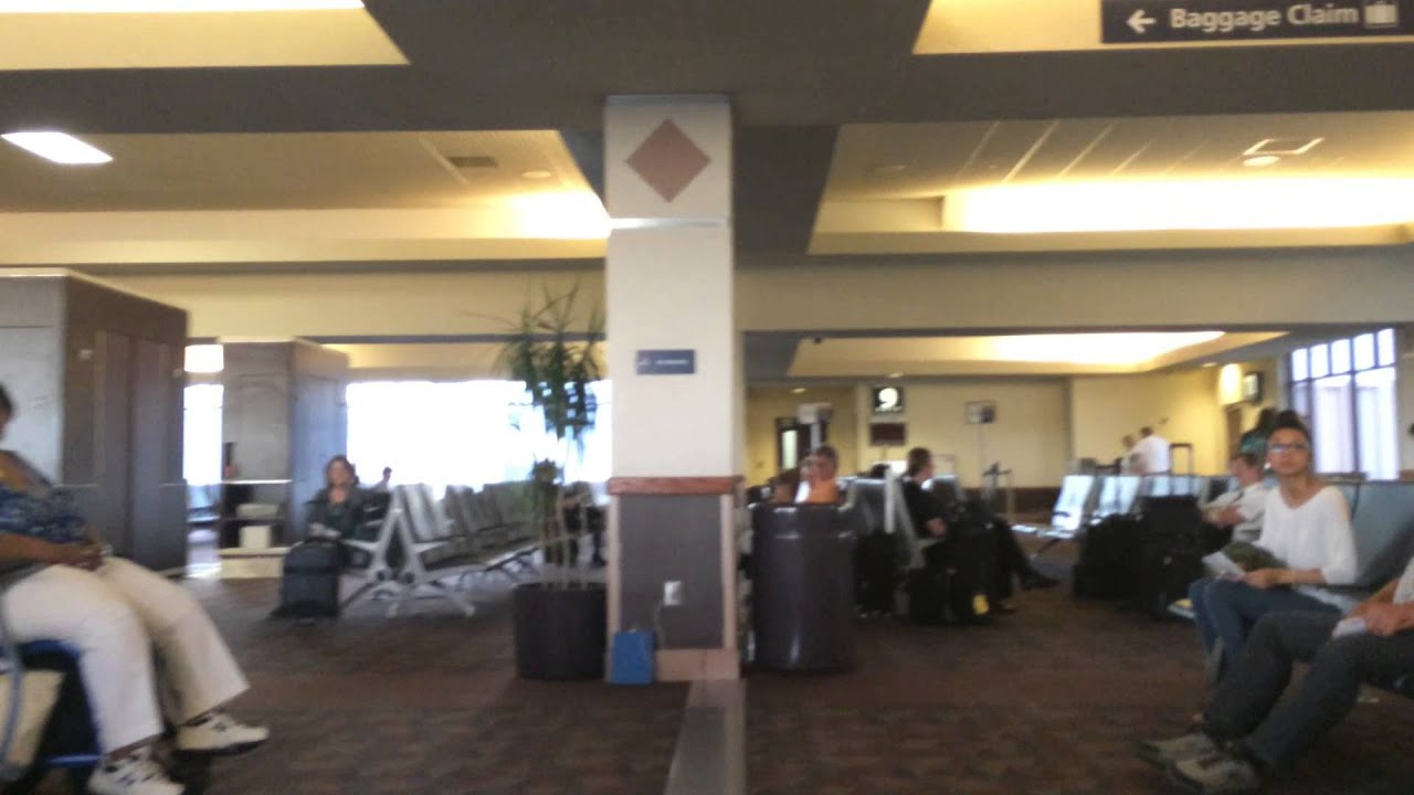 Colorado Springs Airport (COS) 24-June-2014 Disembarking from gate and ...