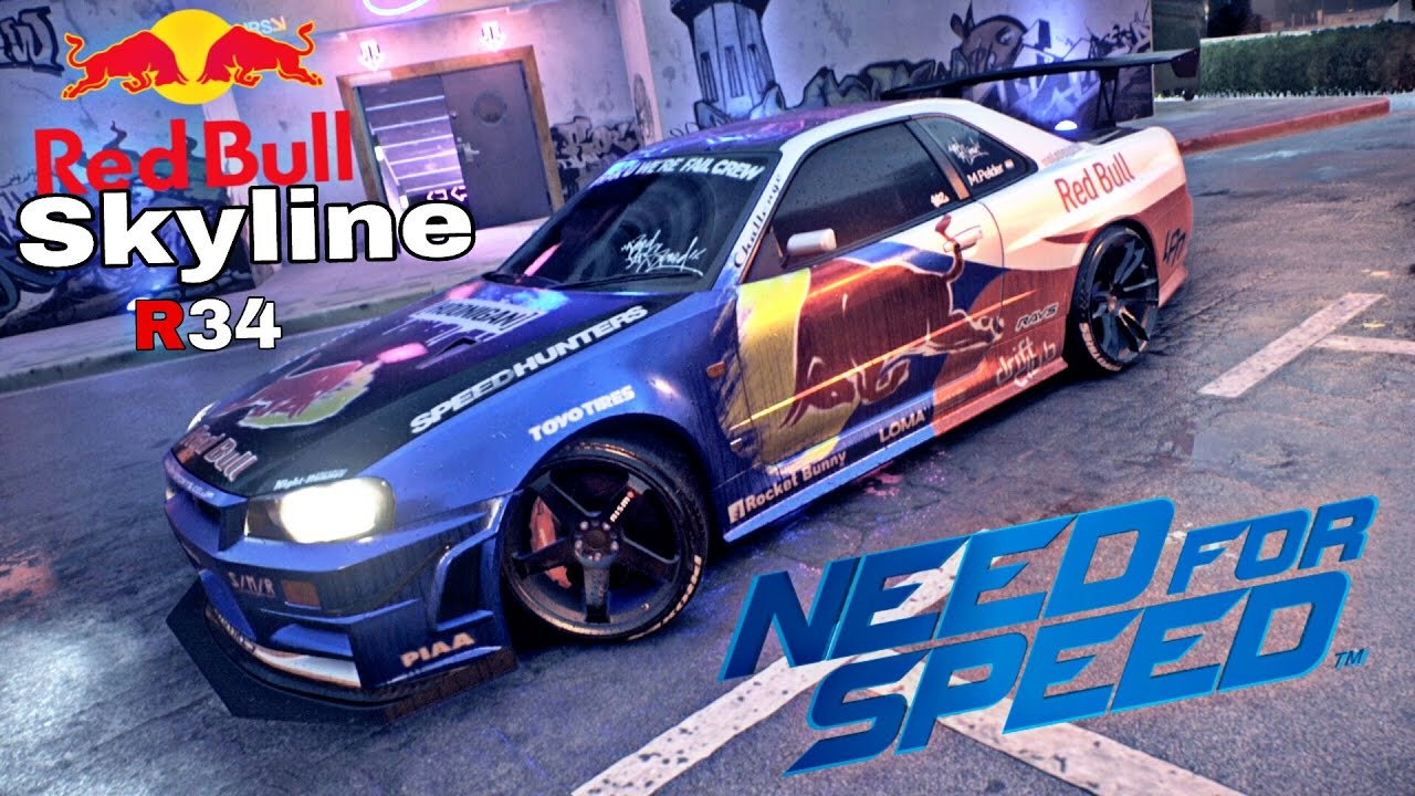 Need for speed 2015/ Customization Skyline r34/ RedBull (Mark Pelder ...