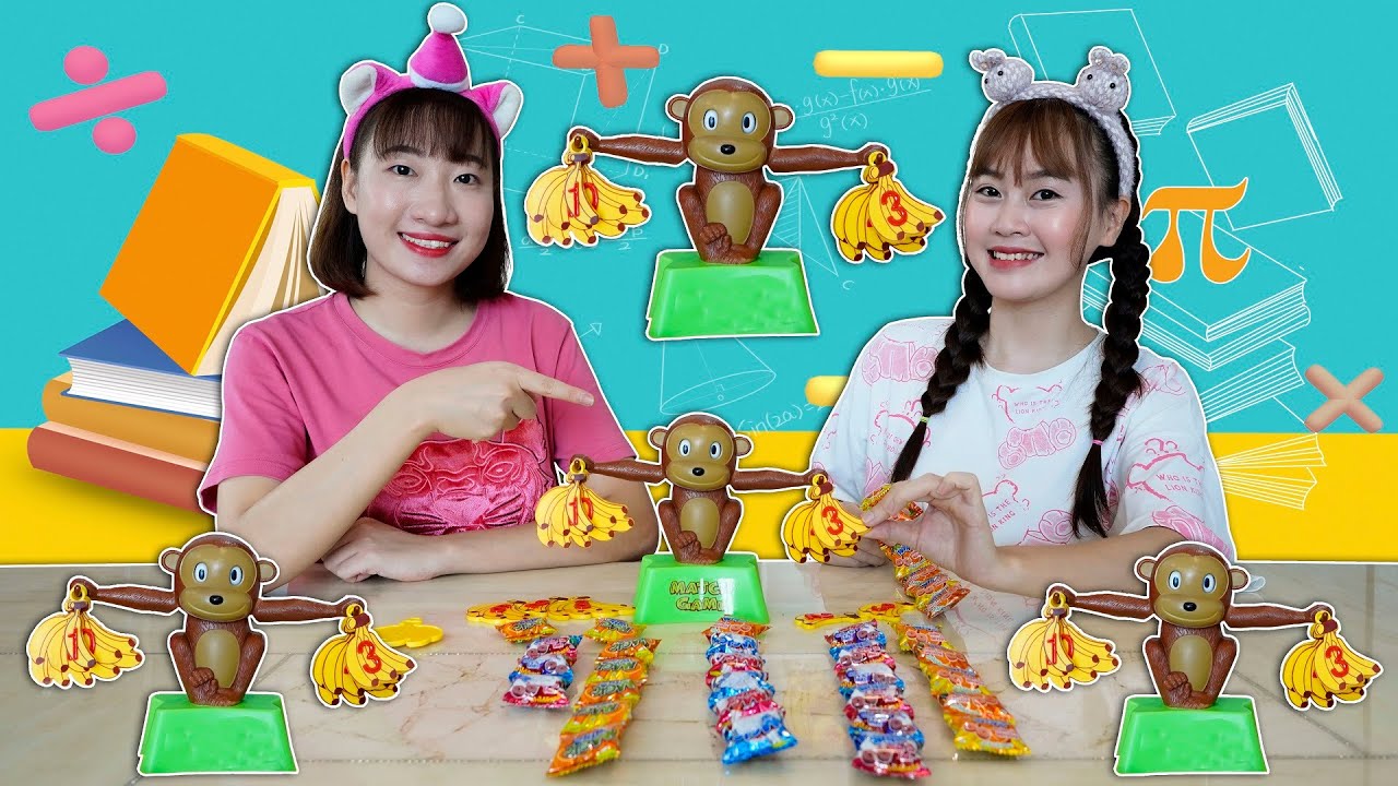 Bạn Tuyết Và Bạn Hà Học Toán Cùng Khỉ Con BIBI TV - YouTube