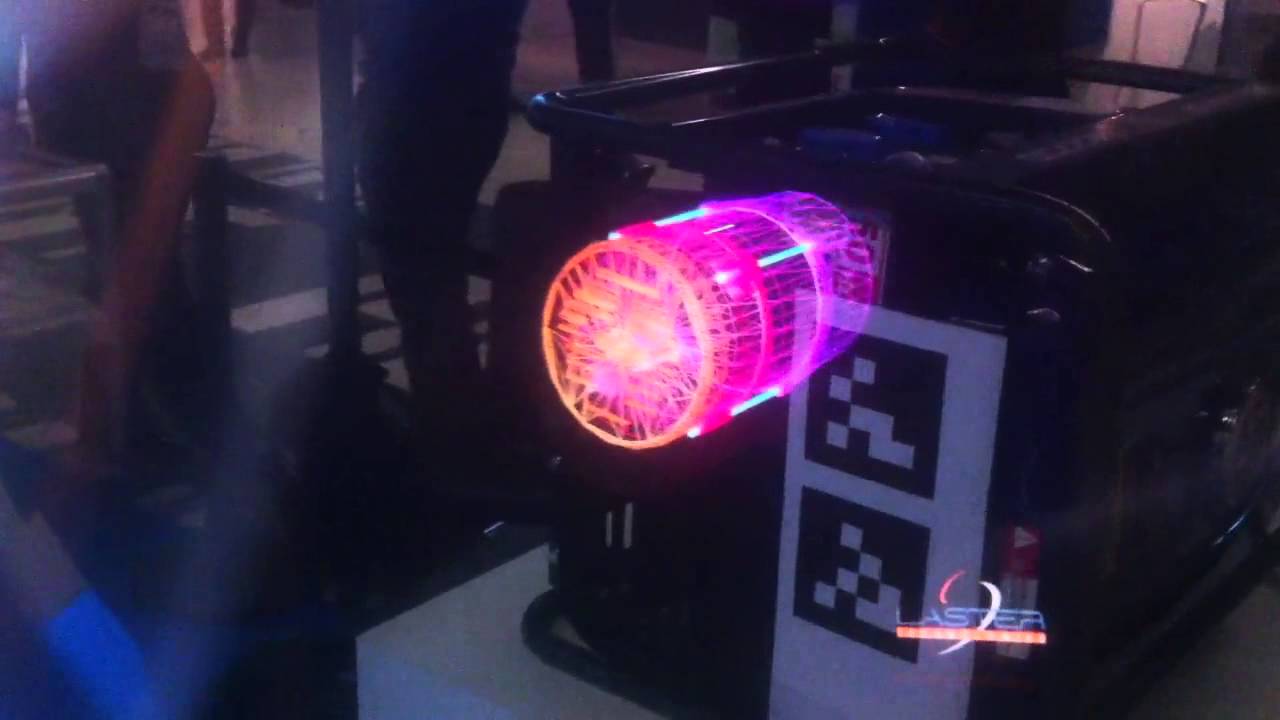 Laster true optical see-through augmented reality demo - YouTube