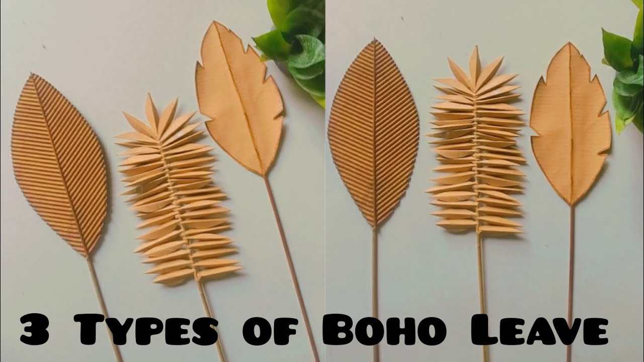 CARDBOARD REALISTIC LEAVES || DIY Home Decor Ideas || Art & Craft ...